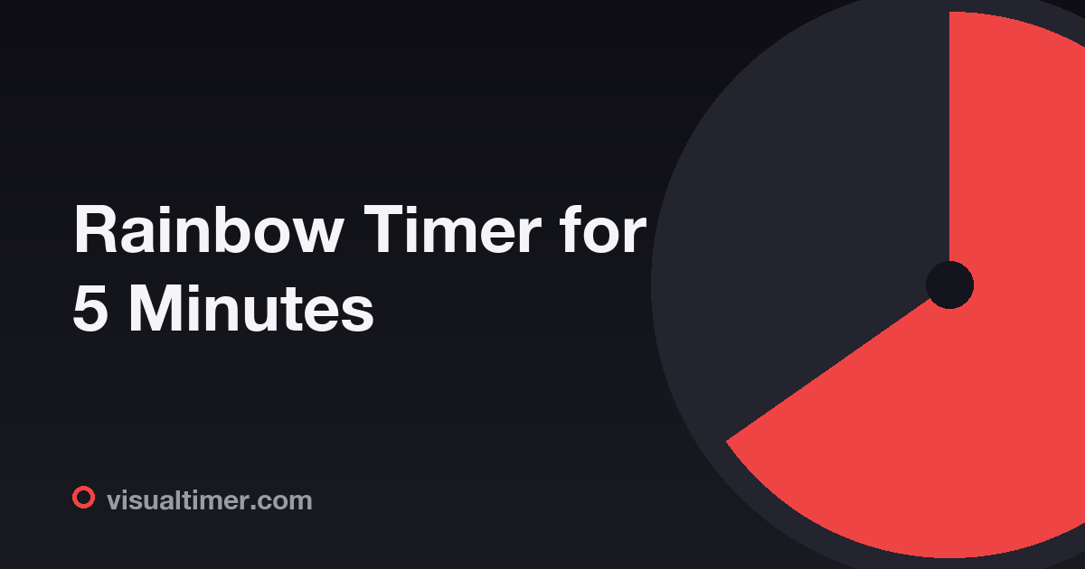 Rainbow Timer for 5 Minutes | VisualTimer