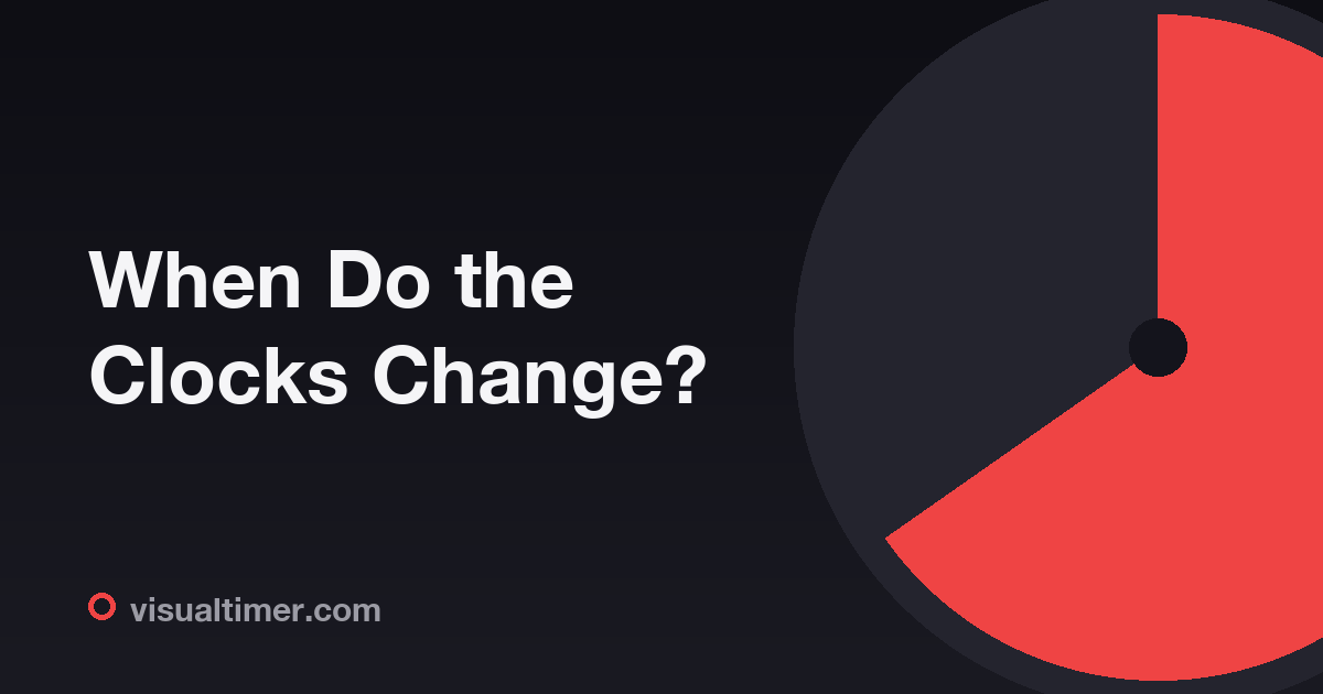 When Do the Clocks Change? - Next Daylight Saving Time Change