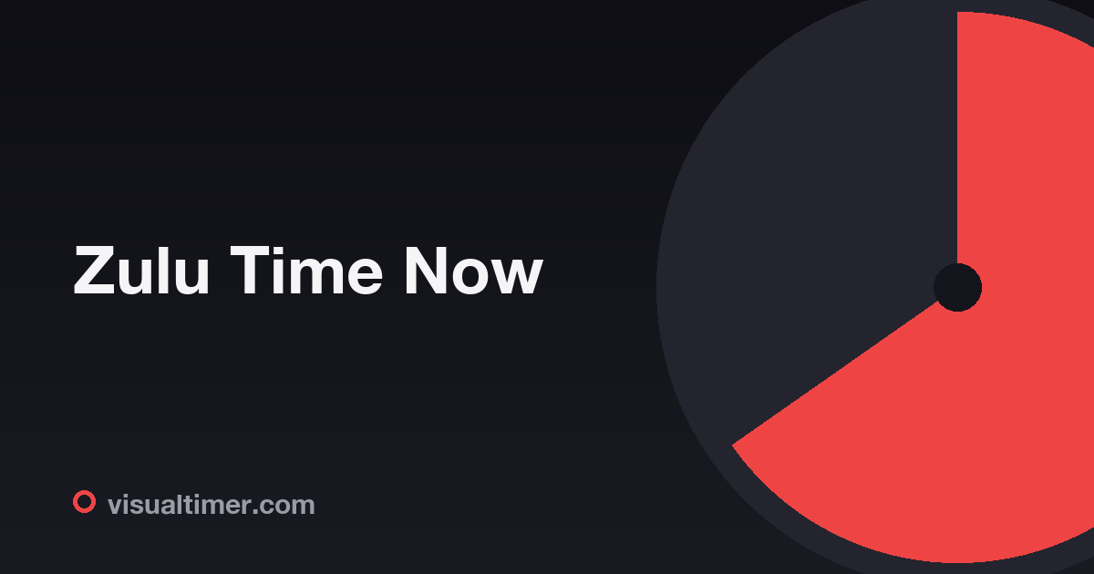 Zulu Time Now - Current UTC Time, Converter & Time Zone Chart